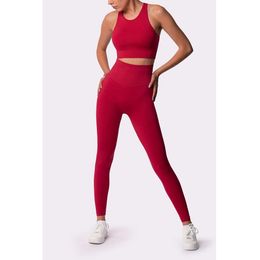 Spaio Trainingsleggings "Adapt" in Rot - 57% | Gr&ouml;&szlig;e M | Damen-sporthosen