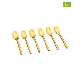 Bj&ouml;rn 6er-Set: Edelstahl-Kaffeel&ouml;ffel "Olaf" in Gold - (L)13 cm - 60% | Gedeckter-tisch