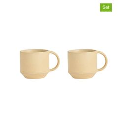 Oyoy 2er-Set: Espressotassen "Yuka" in Beige - (B)8 x (H)5,5 x (T)6 cm - 40% | Gedeckter-tisch