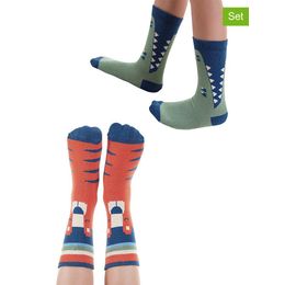 Denokids 2er-Set: Socken "Animals" in Bunt - 61% | Gr&ouml;&szlig;e 92/98 | Kinder-socken-strumpfhosen
