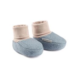 Hofbrucker Wollwalk-Babysch&uuml;hchen in Blau/ Beige - 23% | Gr&ouml;&szlig;e 16/17 | Krabbelschuhe