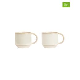 OYOY living design 2er-Set: Espressotassen "Yuka" in Beige - (B)8 x (H)7,5 x (L)11 cm - 55% | Gedeckter-tisch