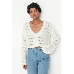 Trendyol Cardigan in Wei&szlig; - 64% | Gr&ouml;&szlig;e M | Damen-pullover-cardigans