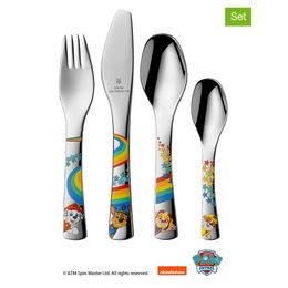 WMF 4tlg. Kinder-Edelstahl-Besteckset "Paw Patrol" in Silber/ Bunt - 50% | Gedeckter-tisch