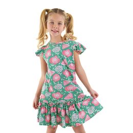 Denokids Kleid "Pink Flowers" in Gr&uuml;n/ Pink - 67% | Gr&ouml;&szlig;e 92 | Kinderkleider