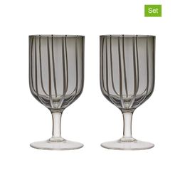 OYOY living design 2er-Set: Weinglas "Mizu" in Grau - 350 ml - 63% | Gedeckter-tisch