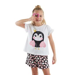 Denokids 2tlg. Outfit "Sweet Owl" in Wei&szlig;/ Bunt - 67% | Gr&ouml;&szlig;e 92 | Kinder-oberteile