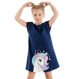 Denokids Kleid "Colorful Unicorn" in Dunkelblau - 52% | Gr&ouml;&szlig;e 104 | Kinderkleider