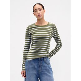 GAP Longsleeve in Khaki/ Hellblau - 53% | Gr&ouml;&szlig;e S | Damen-tops