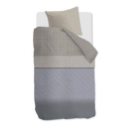 Beddinghouse Bettw&auml;sche-Set ''Jimmy'' in Beige/ Blau - 47% | Gr&ouml;&szlig;e 240x200/220 cm | Bettwaesche-bettwaren