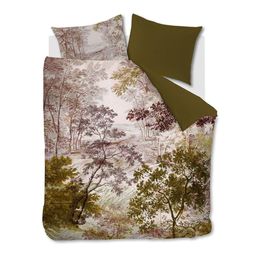 Beddinghouse Satin-Bettw&auml;sche-Set "Odile" in Rosa/ Khaki - 58% | Gr&ouml;&szlig;e 155x220 cm | Bettwaesche-bettwaren