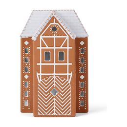 K&Auml;HLER DESIGN K&auml;hler Lichthaus " Gingerbread Lyshus" in Hellbraun - (H)17 cm - 32% | Kerzen-vasen