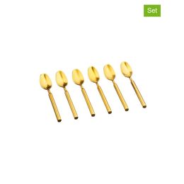 Bj&ouml;rn 6er-Set: Edelstahl-Kaffeel&ouml;ffel "Viggo" in Gold - (L)14 cm - 60% | Gedeckter-tisch