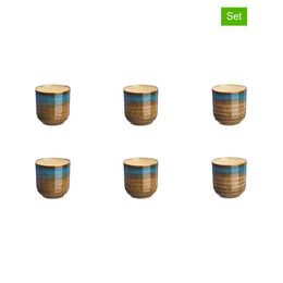 Bj&ouml;rn 6er-Set: Becher "Island" in Khaki/ Blau - 150 ml - 69% | Gedeckter-tisch