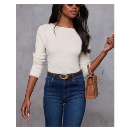 Milan Kiss Longsleeve in Creme - 58% | Gr&ouml;&szlig;e M | Damen-tops
