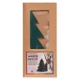 folia PAPER Wabendekor "Classic Xmas Tree" in Dunkelgr&uuml;n - (H)32 cm - 45% | Kinder-kreativspielzeug