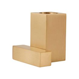 OYOY living design Kerzenhalter "Square Solid Brass" in Beige - 72% | Kerzen-vasen