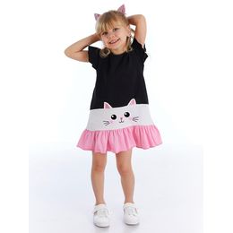 Denokids Kleid "Cat" in Schwarz/ Wei&szlig;/ Rosa - 61% | Gr&ouml;&szlig;e 128 | Kinderkleider