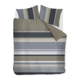 Beddinghouse Bettw&auml;sche-Set ''Jorren'' in Beige/ Blau - 55% | Gr&ouml;&szlig;e 260x200/220 cm | Bettwaesche-bettwaren