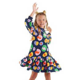 Denokids Kleid "Flowers Girl" in Dunkelblau - 68% | Gr&ouml;&szlig;e 128 | Kinderkleider