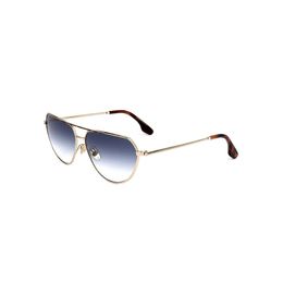 Victoria Beckham Damen-Sonnenbrille in Gold/ Blau - 82% | Gr&ouml;&szlig;e 60 | Damen-brillen