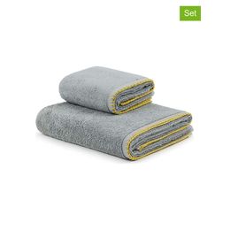 Lanerossi 2tlg. Handtuch-Set in Grau - 45% | Badtextilien