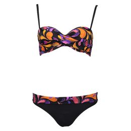 Vivance Bikini in Schwarz/ Orange/ Lila - 50% | Gr&ouml;&szlig;e 36C-Cup | Damen-bademode