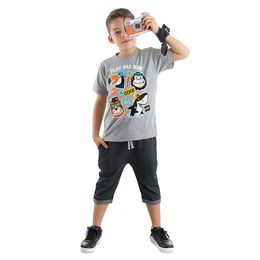 Denokids 2tlg. Outfit in Grau/ Anthrazit - 73% | Gr&ouml;&szlig;e 128 | Kinder-oberteile