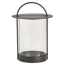 OYOY living design Windlicht "Maki" in Schwarz - (H)29 x &Oslash; 20,5 cm - 50% | Kerzen-vasen
