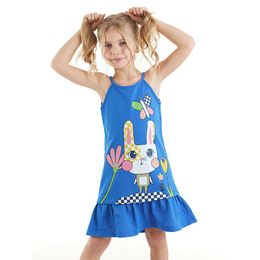 Denokids Kleid "Flower Rabbit" in Blau - 65% | Gr&ouml;&szlig;e 98 | Kinderkleider