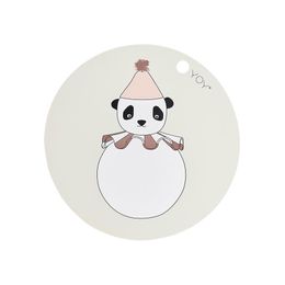 OYOY mini Tischset "Panda Pompom" in Cr&egrave;me - &Oslash; 39 cm - 47% |