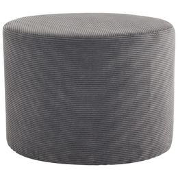 P & B Pouf, Grau, Textil, F&uuml;llung: Schaumstoff, 55x40x55 cm, Wohnzimmer, Hocker, Poufs