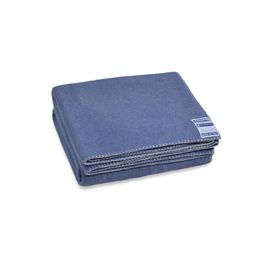 Zoeppritz Fleecedecke Smoothy, Blau, Grau, Textil, Uni, 140x190 cm, Kettelrand, Wohntextilien, Decken, Fleecedecken