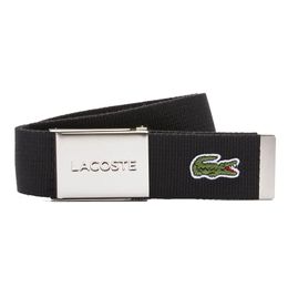 Lacoste G&uuml;rtel - Lacoste Lacoste Herren G&uuml;rtel aus Stoff - sch&ouml;nes - Gr. 110 CM - in Schwarz - f&uuml;r Damen