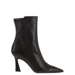Stuart Weitzman Stiefel - Vinnie - Leather Ankle Boot - Gr. 39,5 (EU) - in Schwarz - f&uuml;r Damen