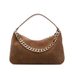 TWINSET Twin-Set Hobo Bags - Brown Suede Shoulder Bag - Gr. unisize - in Braun - f&uuml;r Damen
