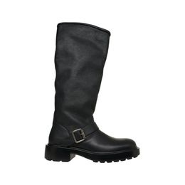 Copenhagen Stiefel - Textured Black Leather Biker Boots With Decorative - Gr. 40 (EU) - in Schwarz - f&uuml;r Damen
