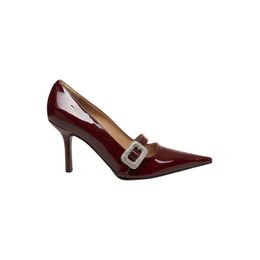 Gender Hohe Schuhe - Red Patent Leather Pumps With Delicate Ankle Strap - Gr. 38 (EU) - in Schwarz - f&uuml;r Damen