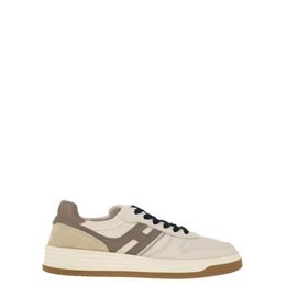 Hogan Low-Top Sneaker - H630 - Leather Trainers With H On The Side - Gr. 9_5 - in Beige - f&uuml;r Damen