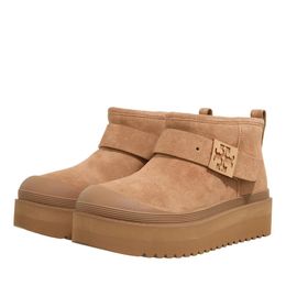 Tory Burch Stiefel & Boots - Mellow Shearling Platform Boot - Gr. 40,5 (EU) - in Braun - f&uuml;r Damen