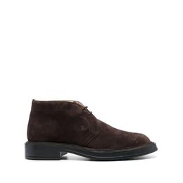 Tod's Calfskin Brown Low Shoes With Lace-Up Design - Gr. 9 - in Braun