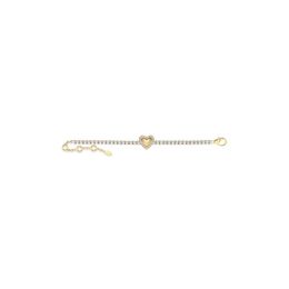 Guess Armband 'PAVE HEART' Damen Gr&ouml;&szlig;e L gold / transparent