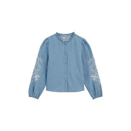 WE Fashion Bluse M&auml;dchen Gr&ouml;&szlig;e 98/104 blau / wei&szlig;