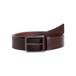 Calvin Klein Lederg&uuml;rtel &raquo;WARMTH 35MM&laquo; mit Logopr&auml;gung Dark Brown