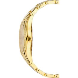 Firetti Damen Quarzuhr Armbanduhr, Damenuhr, Glassteine, ideal auch als Geschenk gold