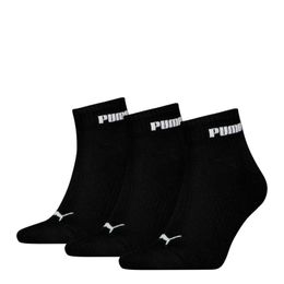 Puma Damen Puma Kurzsocken &raquo;Puma UNISEX CUSHIONED NEXT QUARTER 3P&laquo; 3 Paar, 3 Stk. tlg. mit gepolsterter Sohle schwarz 43-46