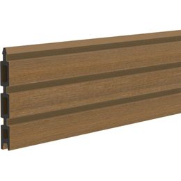 TraumGarten Sichtschutzzaun SYSTEM NEO PLATINUM Einzelprofil teak-braun g&uuml;nstig