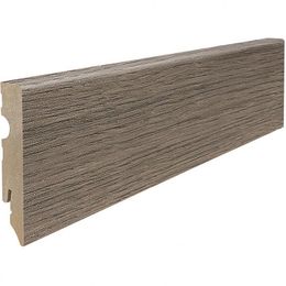 HARO Stecksockelleiste Cube Eiche Eleganza antikgrau Fu&szlig;leisten, 2200x15x80 mm
