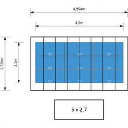 XIMAX Solar Erweiterungs-Set f&uuml;r Carport Modell Linea, Standardl&auml;nge 4954 mm