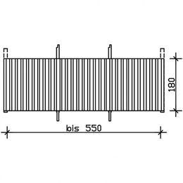 Skan Holz R&uuml;ckwand Leimholz f&uuml;r Doppelcarport f&uuml;r Durchfahrt bis 550cm Naturbelassen, 550x180 cm